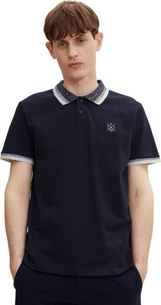 Tom Tailor Herren Basic Piqué Poloshirt mit Stretch-Anteil 1031604, 10668 - Sky Captain Blue, S