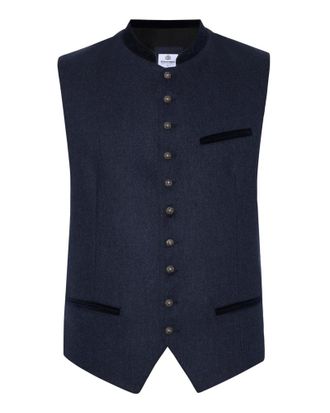 Hammerschmid Trachtenweste Manuel in Loden-Qualit&auml;t mit Samtbesatz in