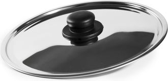 Zanetti Deckel aus Edelstahl, Deckel aus Edelstahl, Durchmesser 30 cm, Griff aus Kunststoff, geeignet f&uuml;r T&ouml;pfe und Pfannen, sp&uuml;lmaschinenfest