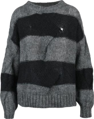 Dondup Femme, Pulls, Gris, Taille: 36 FR Maglione Girocollo