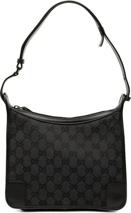 Gucci Hobo Bags - GG Canvas Shoulder Bag - Gr. unisize - in Schwarz - f&uuml;r Damen