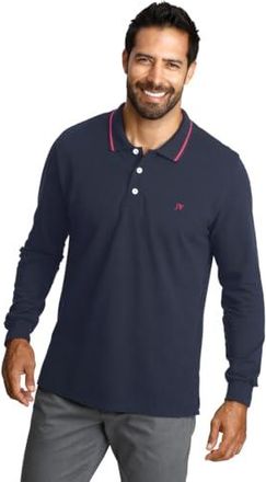 Jan Vanderstorm Homme Polo &Agrave; Manches Longues Ellis Bleu Fonc&eacute;, 4XL (XXXXL) - 68/70