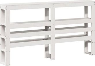 vidaXL Kopfteil mit Ablagen Wei&szlig; 140 cm Massivholz Kiefer Vidaxl