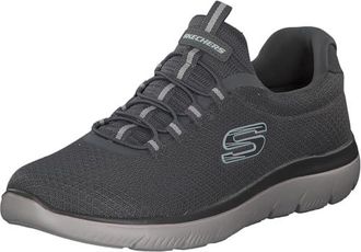 Skechers 52811 Homme Baskets Enfiler, Gris (Charcoal Mesh/Trim Charcoal), 42.5 EU