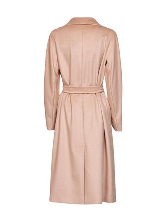 Max Mara Womens Wrap Coat Wkdresina Pink Virgin Wool