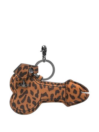 Vivienne Westwood Schlüsselanhänger mit Leoparden-Print - Braun