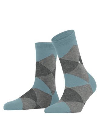 Burlington Damen Socken Bonnie W Sso Baumwolle gemustert 1 Paar, Blau Silent Water 6014, 36-41