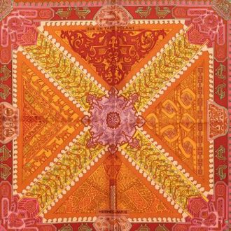 Herm&egrave;s Pre-owned Sur un Tapis Volant Scarf - Femme - Pre-owned - Multicolore - Taille: ONE Size