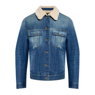 Dolce & Gabbana Denimjacke mit Markenplakette - - Jackets - Damen - Blau - XS