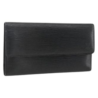 Louis Vuitton Pre-owned Porte Tr&eacute;sor Long Wallet - Femme - Pre-owned - Noir - Taille: ONE Size