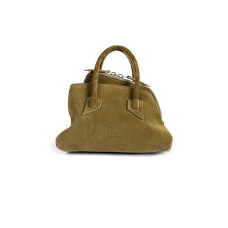 The Attico La Passeggiata Mini Suede Top Handle Bag