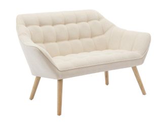 Vente-Unique Sofa 2-Sitzer - Stoff - Beige - Caserta