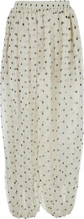 Msgm Msgm, Femme, Pantalons, Blanc, Taille: 38 FR Pois Pants