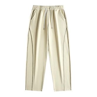 Generic Pantalon de jogging pour homme - Pantalon de loisirs - &Eacute;l&eacute;gant - Pantalon d&eacute;t&eacute; baggy - Pantalon de sport - Couleur unie - Taille &eacute;lastique avec cordon