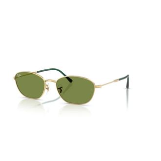 Ray-Ban Femme, Accessoires, Jaune, Taille: 55 MM Lunettes de soleil g&eacute;om&eacute;triques en m&eacute;tal