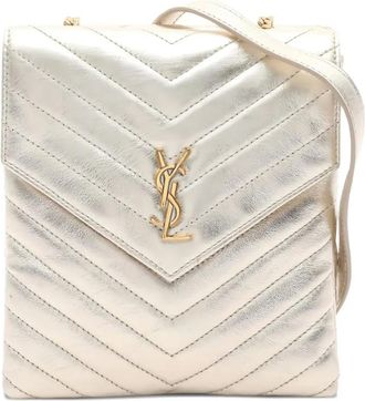 Saint Laurent Gesteppte Schultertasche - Gold