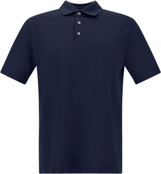 Herno Homme, Tops, Bleu, Taille: XL Polo Effet Maille Jersey