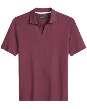 Marc O'Polo Strick-Poloshirt mit Variokragen und Leinenanteil, Regular FIt in