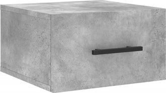 Generic Nachttische, Nachttisch aus Holz, Stabiler Moderner Schrank f&uuml;r Schlafzimmer, 35 X 35 X 20 cm, Wei&szlig; (Betongrau 04)