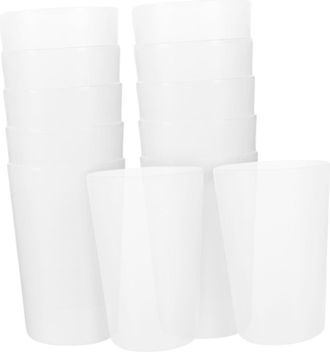 Cabilock 12 Stück Teiliges Zahnbürstenbecher Robustem Transparentem mit Glatten Kanten Langlebig und Stabil Vielseitig als Mundspül Trinkbecher für Badezimmer 