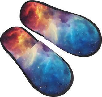 Generic Pantoufles En Peluche Mod&egrave;le De N&eacute;buleuse Et De Voie Lact&eacute;e 1 Slippers Hiver Respirantes Chausson Pour Unisex Int&eacute;rieur Homme M
