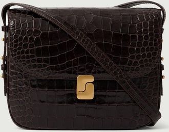 SOEUR SAC BELLISSIMA MAXI MARRON CROCO
