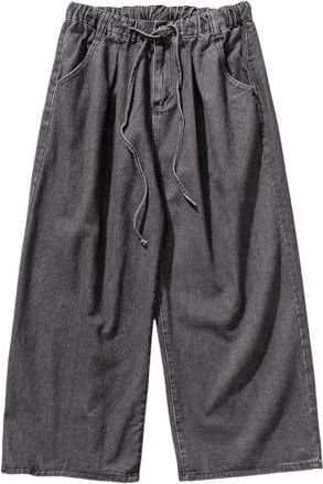 Generic Jean Homme Jeans Homme Week-End/Voyage Jean Ample R&eacute;tro Lav&eacute; Workwear - Pantalon D&eacute;contract&eacute; Loose pour Look Casual Robuste Et Tendance