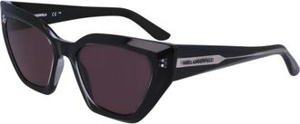 Karl Lagerfeld Femme, Accessoires, Noir, Taille: ONE Size Injected Frame Lunettes de soleil