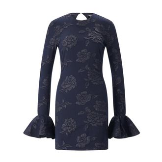 Rotate Florales Jacquard-Minikleid - - Dresses - Damen - Blau - M