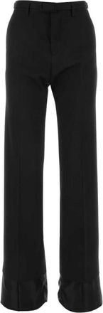 Maison Margiela Femme, Pantalons, Noir, Taille: 32 FR Pantalon large pliss&eacute; et &eacute;pur&eacute;