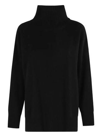 Roberto Collina Kaschmir-Merinogemisch-Pullover mit Stehkragen - Schwarz