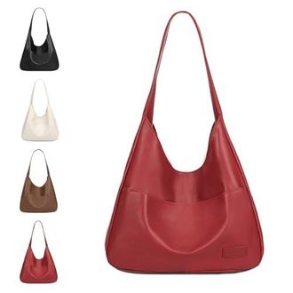 Generic Sac fourre-tout tendance en cuir v&eacute;g&eacute;talien, sac &agrave; main &eacute;l&eacute;gant et d&eacute;contract&eacute; en cuir synth&eacute;tique de grande capacit&eacute;, sac &agrave; main &agrave; bandouli&egrave;re pour f