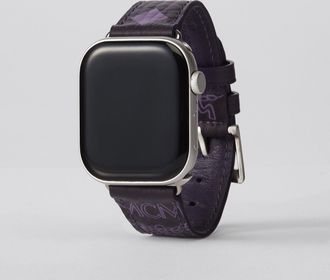 MCM Armband f&uuml;r Apple Watch (42-49 mm) in Visetos DEEP PURPLE VISETOS