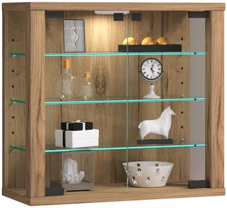 VCM Vitrine Glas Vitrosa S | H&auml;ngend | ESG-Sicherheitsglas | Ma&szlig;e: H. 40 x B. 43 x T. 18 cm | Modern und platzsparend | Wohnzimmer