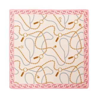 Le Parmentier Ketten & Perlen Bandana - Rosa Seide - - Accessories - Damen - Rosa - ONE SIZE