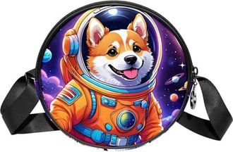 Generic Sac &agrave; bandouli&egrave;re rond pour femme, petit sac &agrave; bandouli&egrave;re avec fermeture &eacute;clair et bretelles r&eacute;glables style d&eacute;contract&eacute; pour femmes et filles