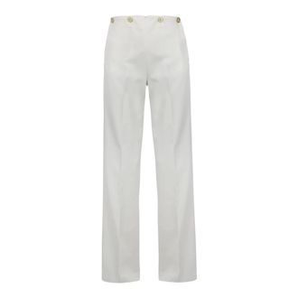 Department Five Gerade Gabardine Hose mit Knopfverschluss - - Trousers - Damen - Wei&szlig; - W26