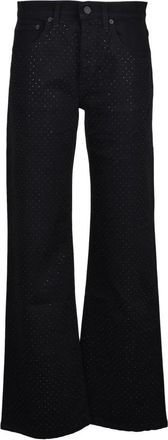 Dondup Femme, Jeans, Noir, Taille: W27 Jacklyn Strass Loose Fit Jeans