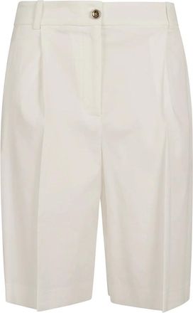 Pinko Pinko, Femme, Shorts, Blanc, Taille: 42 FR Bryana Bermuda Lino Stretch