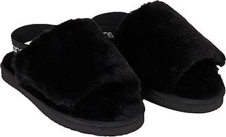 Calvin Klein Femme Home Velcro Surfaces YW0YW01158 Chaussons, Noir (Black/Bright White), 38 EU