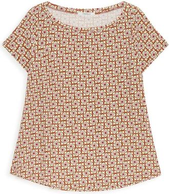 Maliparmi Maliparmi, Femme, Tops, Brun, Taille: 44 FR Mini T-Shirt Moulin&eacute;