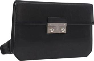 Ferragamo Sac bandouli&egrave;re en cuir Pre-owned - Femme - Pre-owned - Noir - Taille: ONE Size