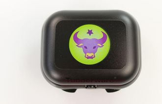 Tupperware To Go Mini-Twin Schwarz Sternzeichen Stier Brotdose