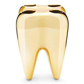 PROPAGANDA Zahnb&uuml;rstenhalter f&uuml;r Badezimmer, 6,5 x 6,5 x 9,5 cm, goldfarben