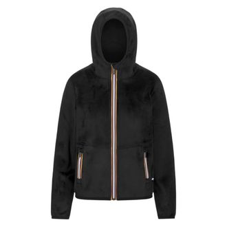 K-Way Femme, Sweatshirts et sweats &agrave; capuche, Noir, Taille: 42 FR Lily Velour Polar Reversible