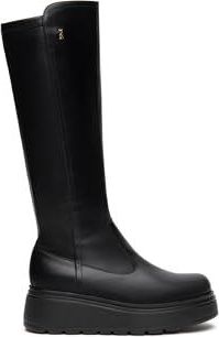 Nero Giardini I514902D Bottes Femme en Cuir Et Mati&egrave;re Technique - Noir 40 EU