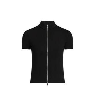 Alexander Wang Top ajust&eacute; zipp&eacute; manches courtes