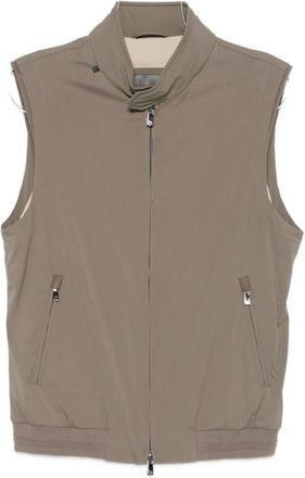Corneliani Homme, Vestes, Beige, Taille: 4XL Gilet sans manches avec zip