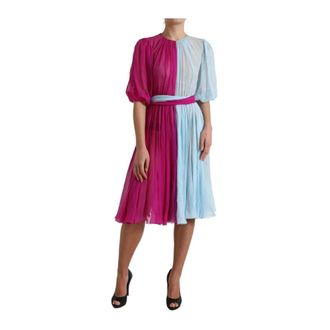 Dolce & Gabbana Zweifarbige Midikleid - - Dresses - Damen - Rosa - S