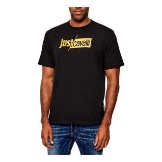 Roberto Cavalli Logo T-Shirt - - Tops - Herren - Schwarzk - XS